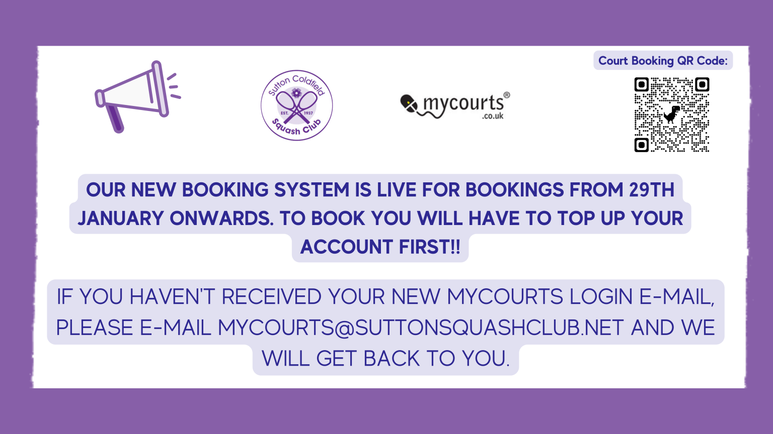 MYCOURTS – Sutton Coldfield Squash Club